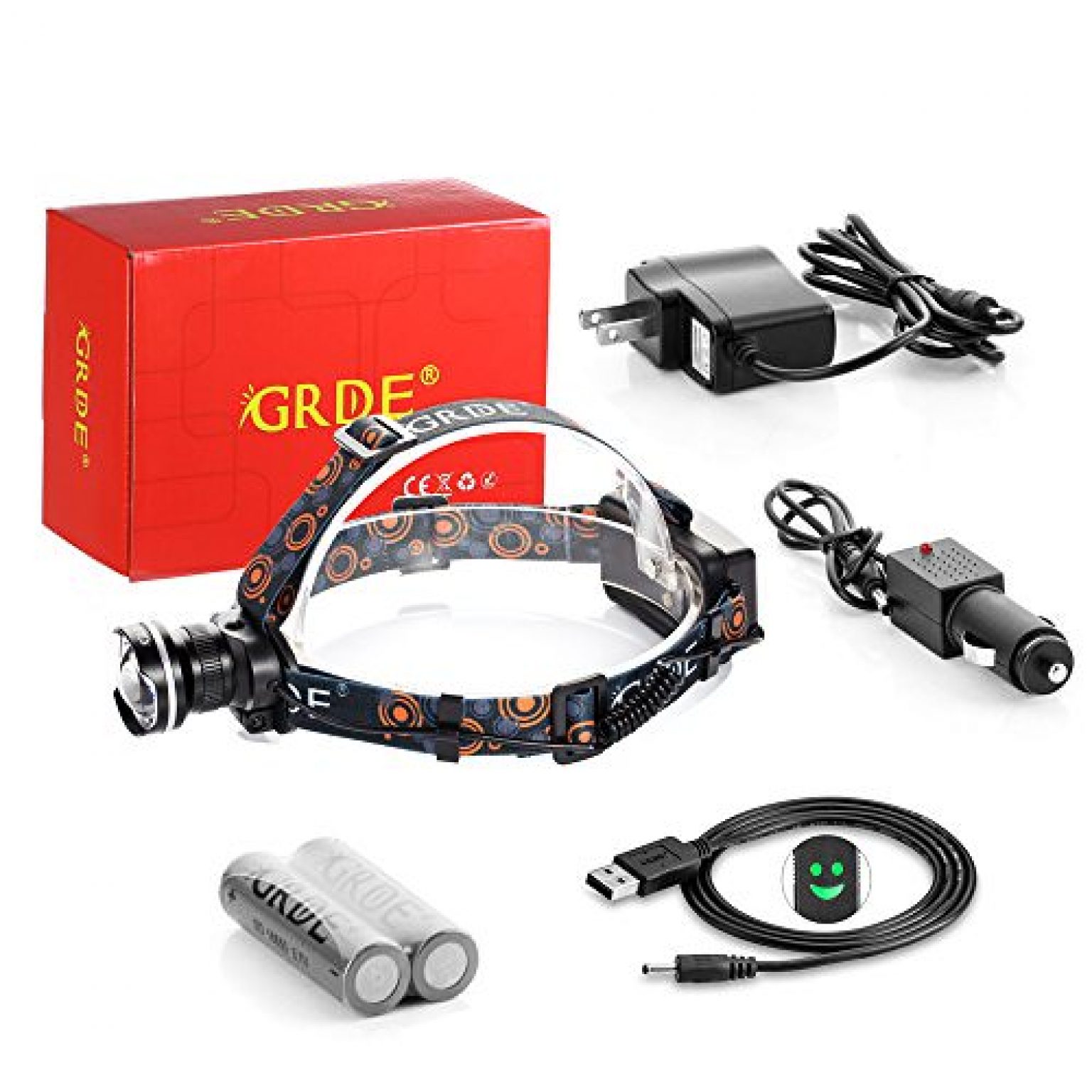 #1 Rechargeable Head lamp! Zoomable 3 Modes CREE XM-L T6 Headlamp ...