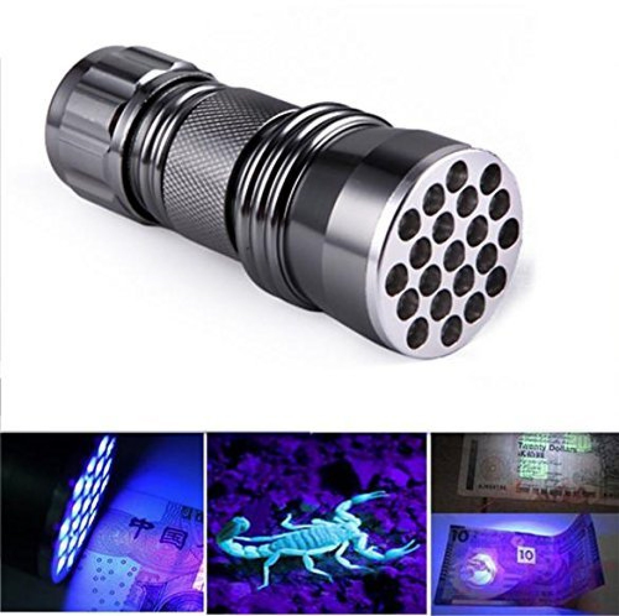 LingsFire® 21 LED UV Ultra Violet Blacklight Pocket Flashlight for ...