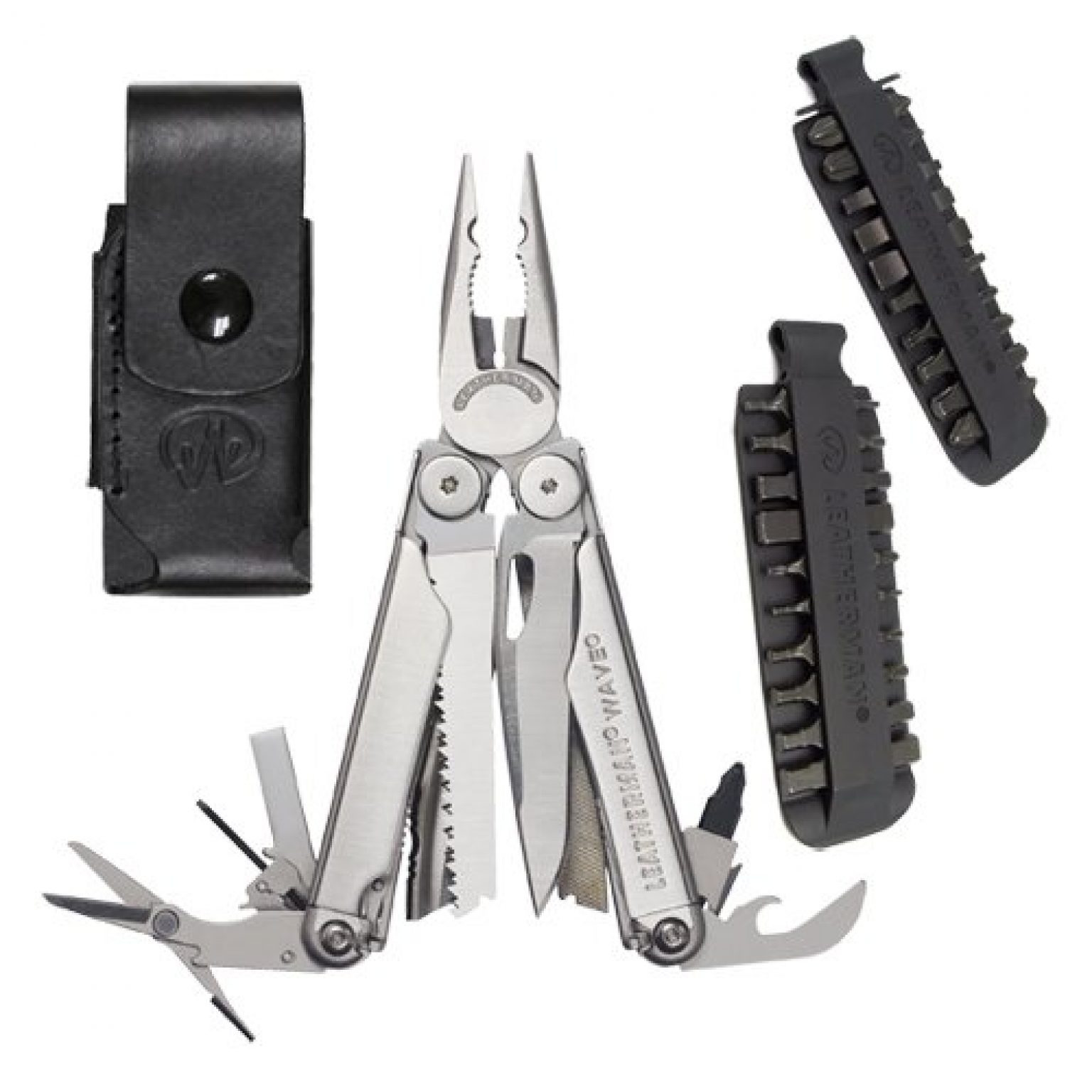 New Leatherman 830039 Wave Multitool with Leather Sheath includes a ...