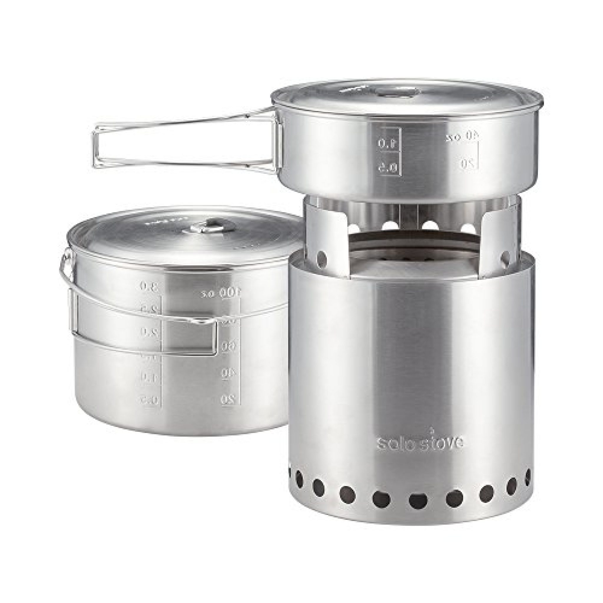 Solo Stove Campfire & 2 Pot Set Combo: Lightweight Wood Burning Rocket ...