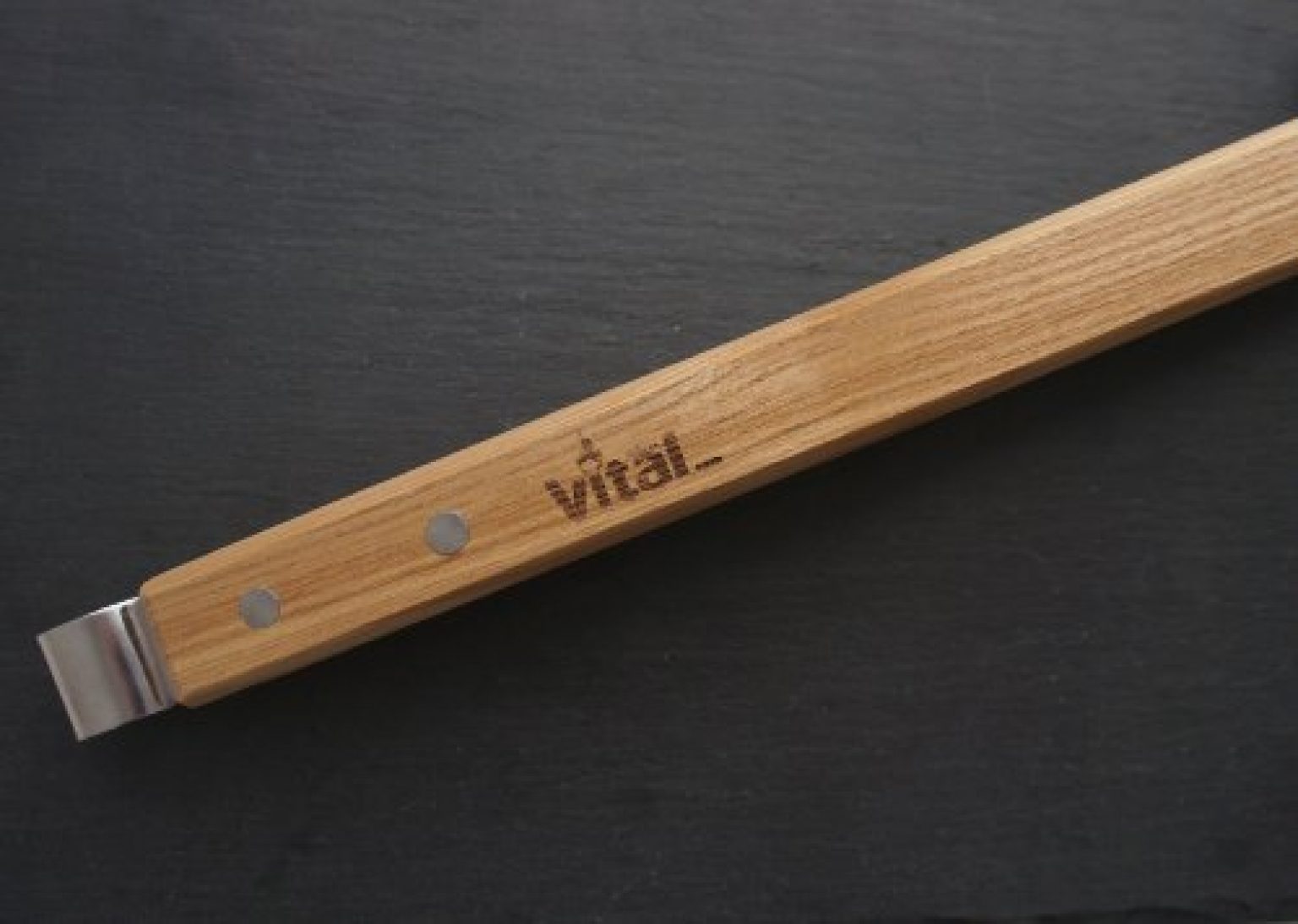 VitalGrill 5-in-1 BBQ Tool, Silver/Maple - Camp Stuffs