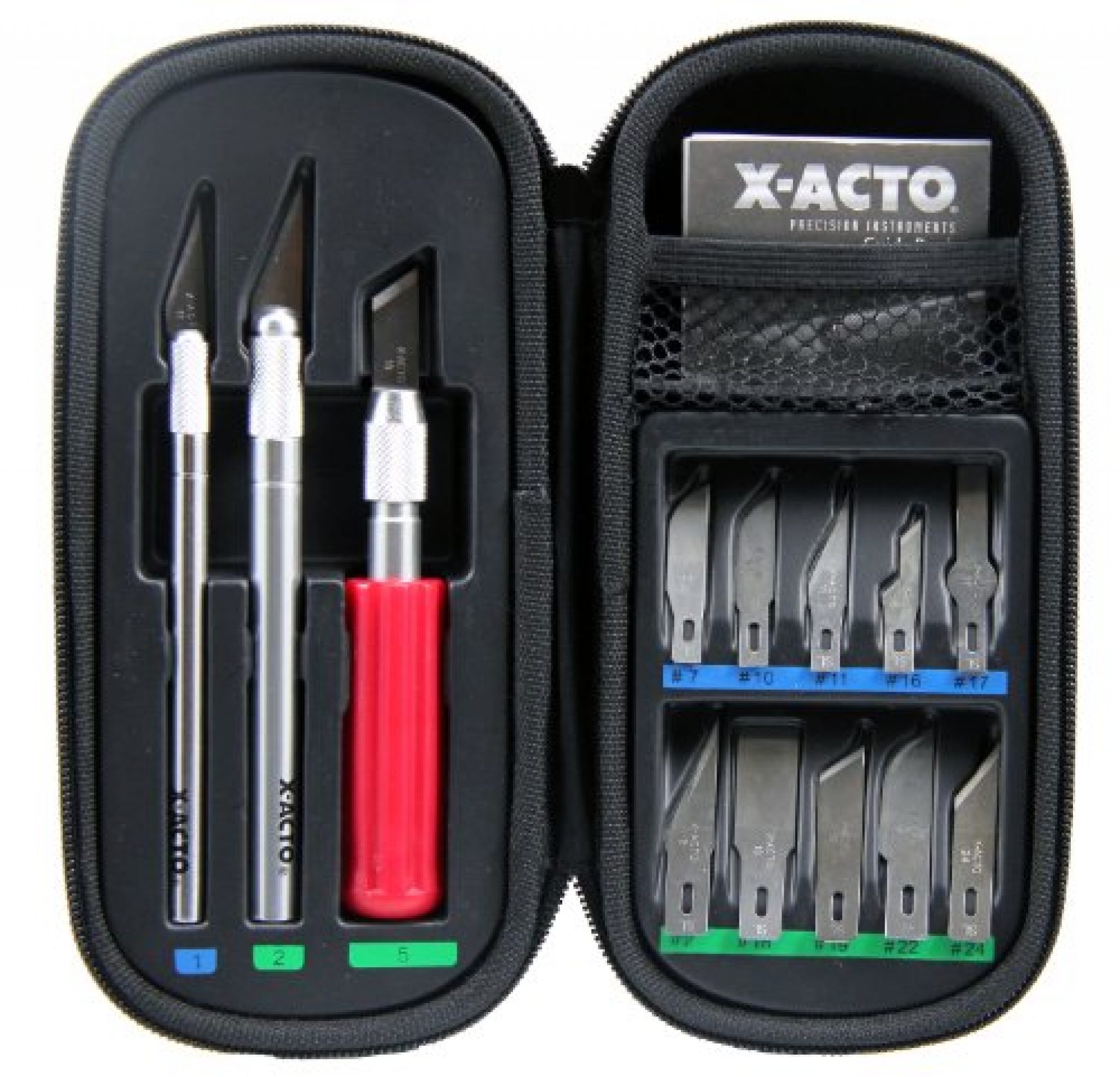 X-ACTO X5285 13 Blades in Zippered Storage Case, Black - Camp Stuffs