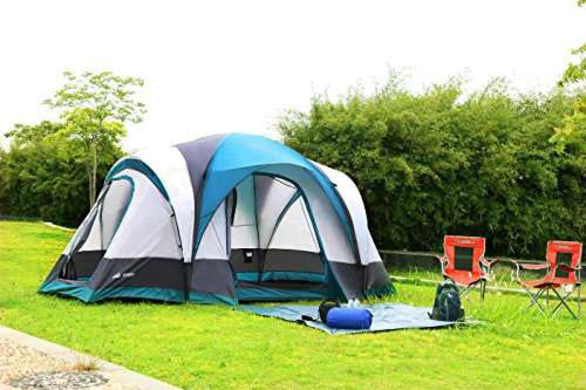 Semoo 7-Person Water Resistant Family Tent with Large D-Style Door for ...